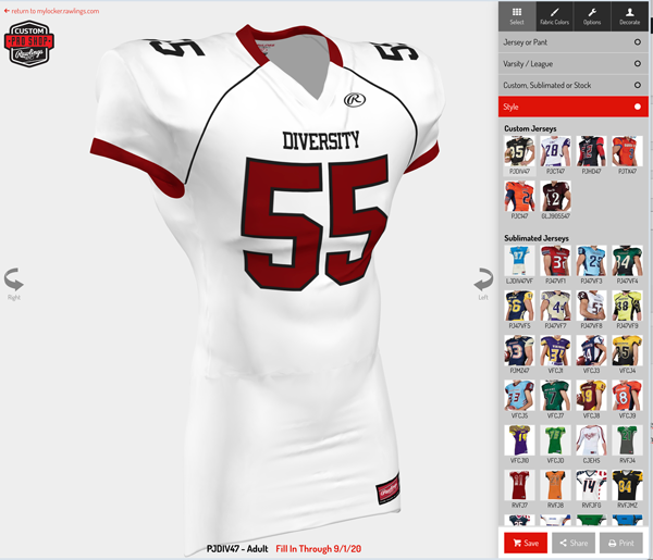 Custom American Football Uniform - Top Football Designs