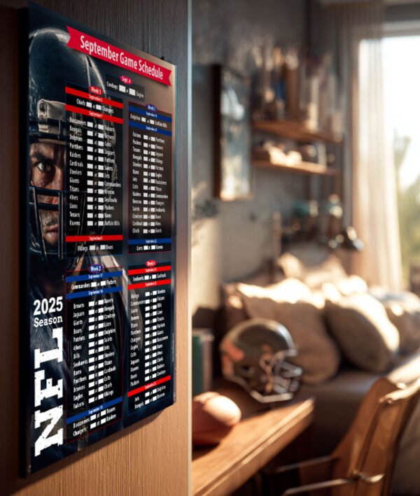 NFL September Game Schedule 2025 – Free Printable PDF